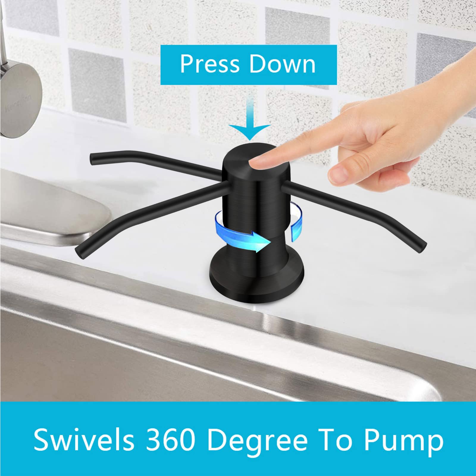 Dapper Styles Kitchen Sink Soap Dispenser Under Pump Good Suction Pwer ...