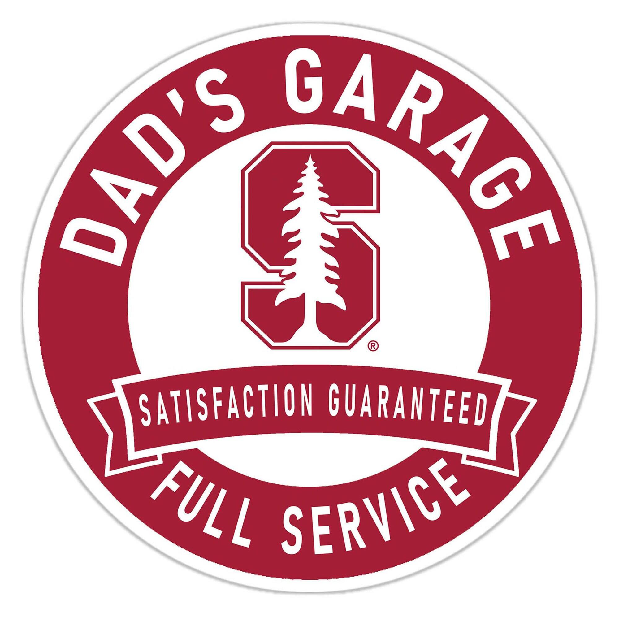 Fan Creations Stanford Cardinal 16" Dad's Garage Wood Sign Multicolor ...