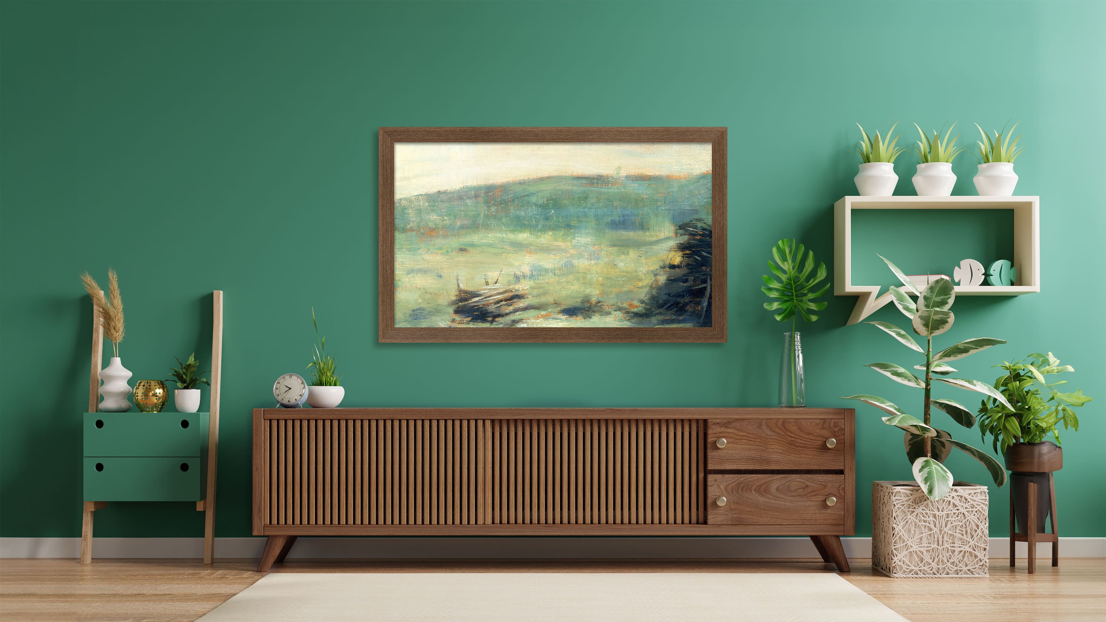 Deco TV Frames 50" Slim Bezel for Samsung The Frame TV Museum Walnut FRM-SF-P6033-50-2021 - Best Buy