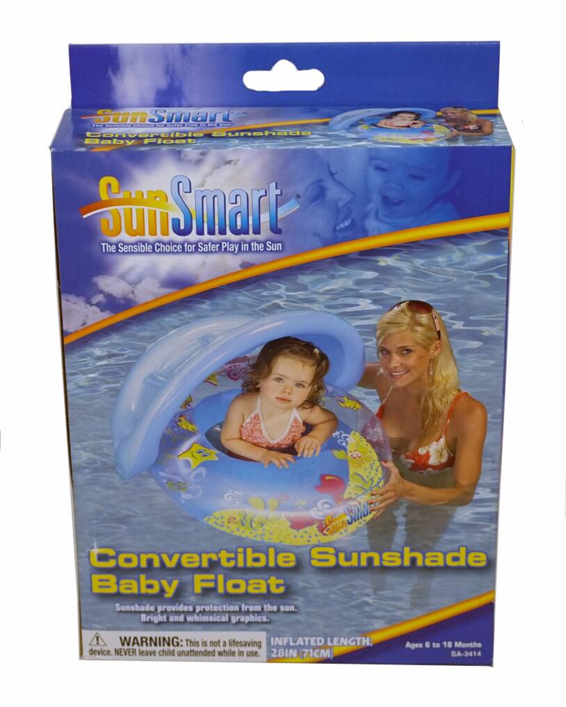 TCL SunSmart Convertible Sunshade Baby Float with 3 Ply Reinforced ...