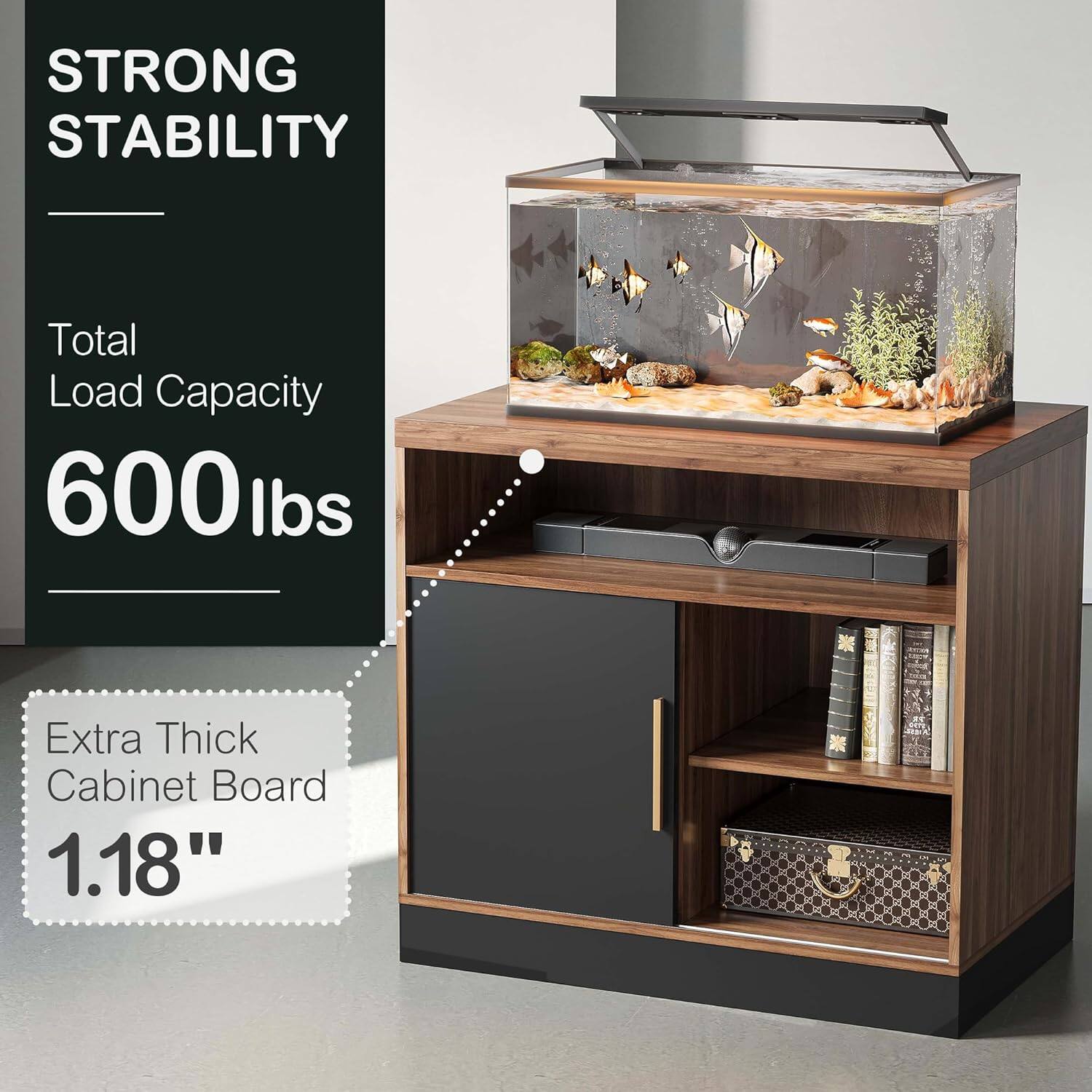 ModernMate Modern Wood Accent Cabinet with Sliding Door, Adjustable ...