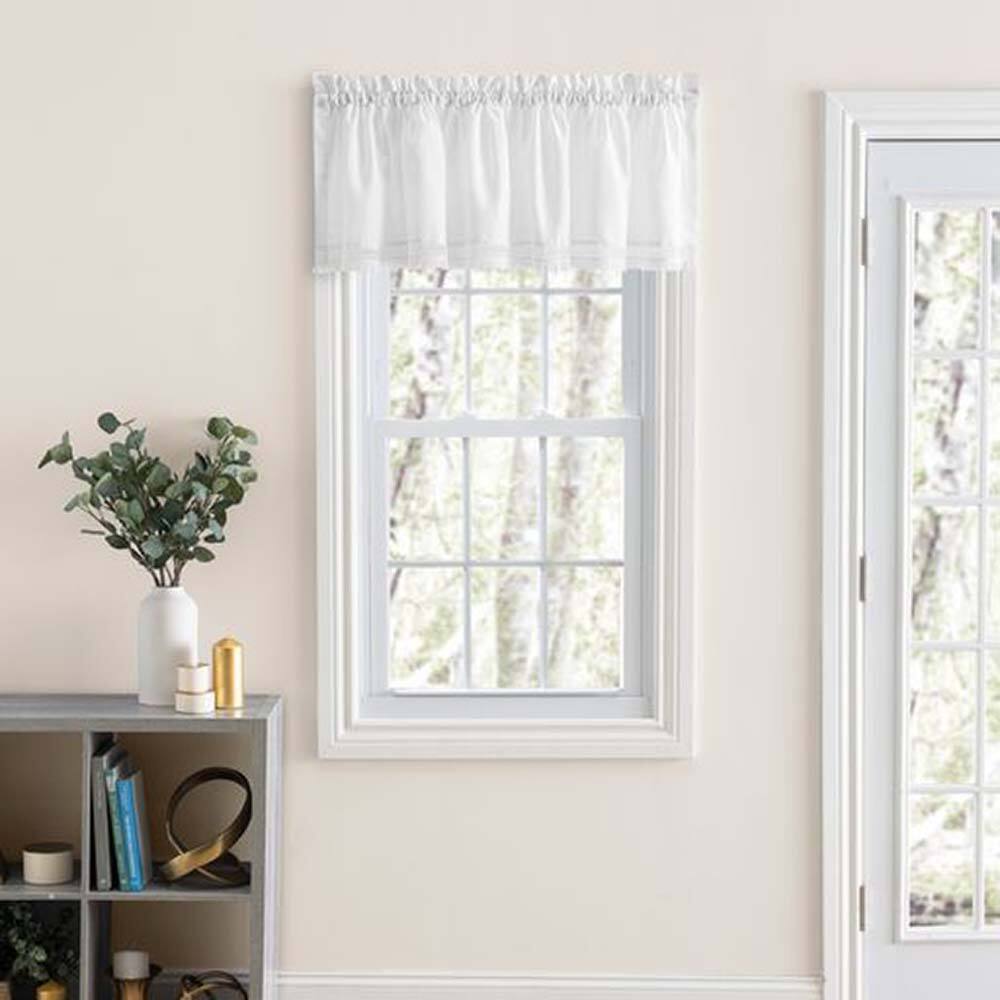 Ellis Curtain Ellis Intricate Brush Fringe Sewn on Bottom Edge 1.5" Rod ...