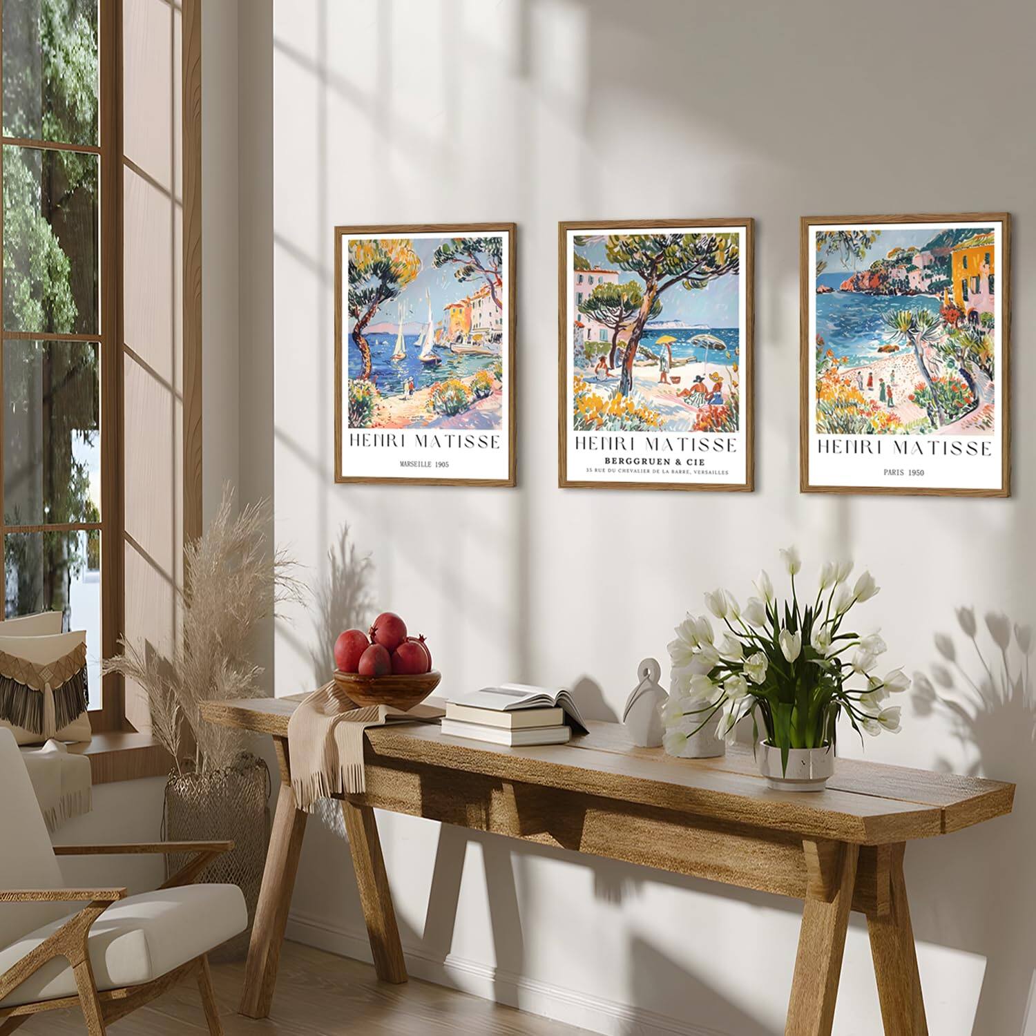 Hirose Alice Henri Matisse Wall Art Framed Amalfi Coast Wall Decor Paintings Vintage Abstract ...