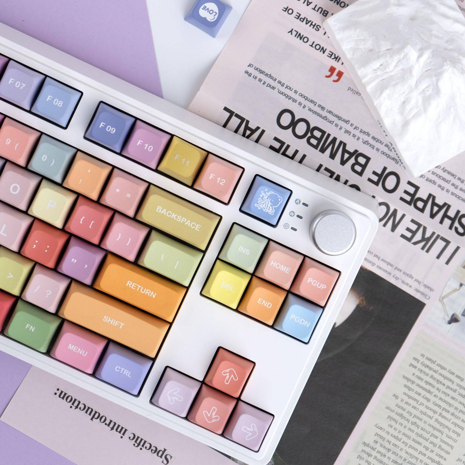 Cedar Assembly Custom Keycaps Candy Bear Cute Keycap Dye Sublimation ...