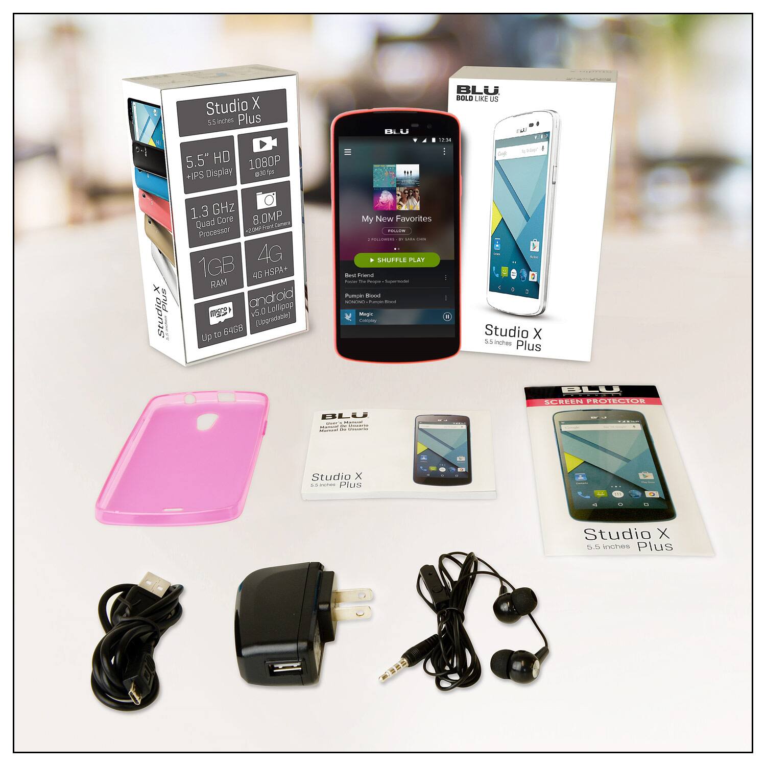 Customer Reviews: BLU Studio X Plus 4G with 8GB Memory Cell Phone (Unlocked) Pink D770U PINK ...
