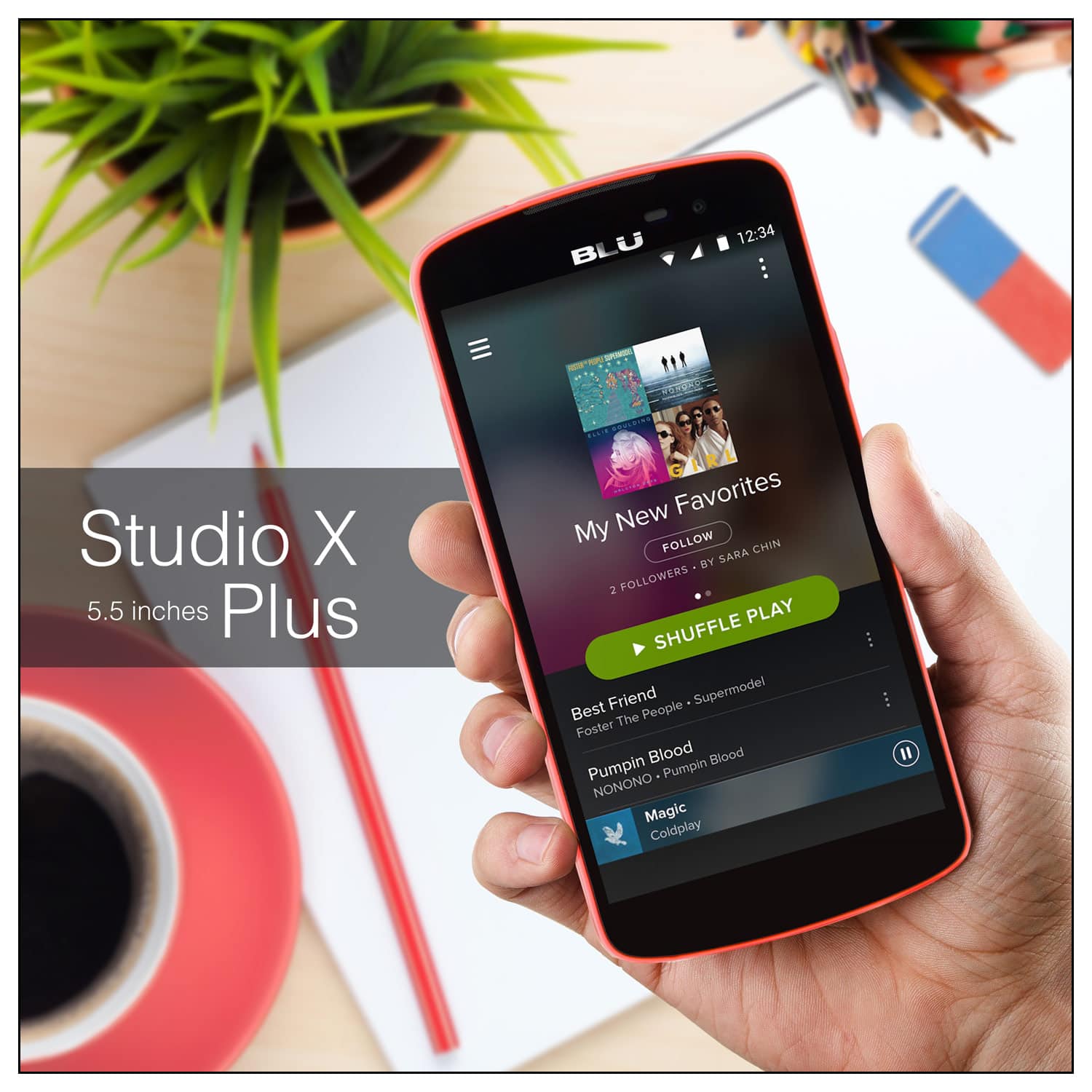 Customer Reviews: BLU Studio X Plus 4G with 8GB Memory Cell Phone (Unlocked) Pink D770U PINK ...