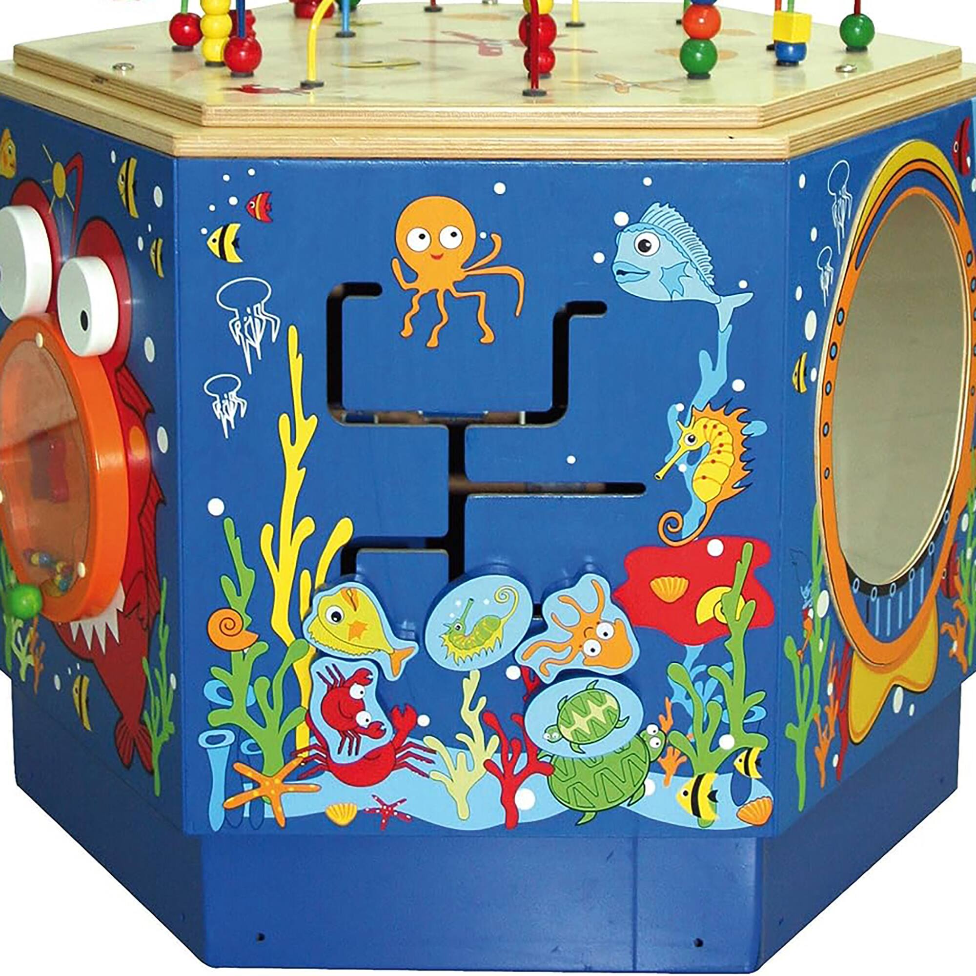 Best Buy: Hape Coral Reef Wooden Activity Center Table Kids Multi ...