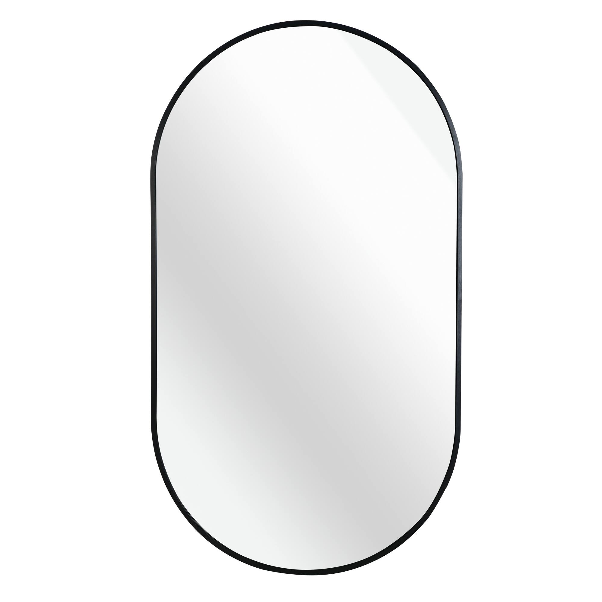 Lirago 20x28 Inch Metal Oval Mirror Modern Aluminum Frame Bathroom Wall ...