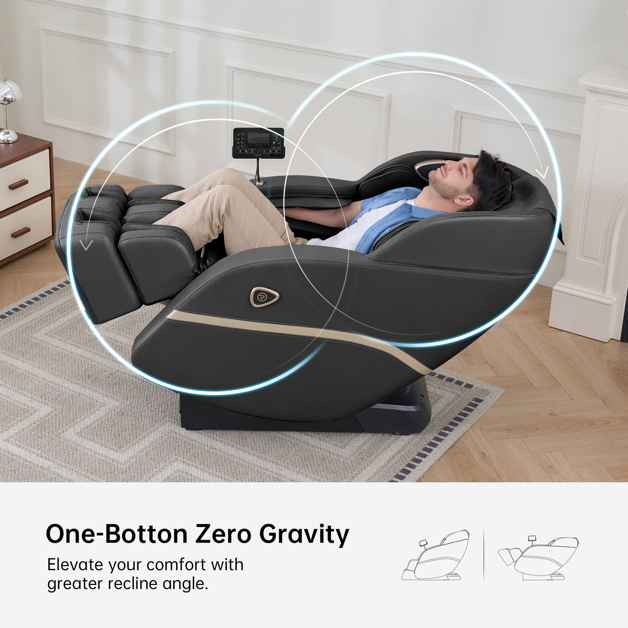 Essen Blissed Favor 22 Full Body Zero Gravity with Shiatsu Massage Chair Black F22 - Best Buy