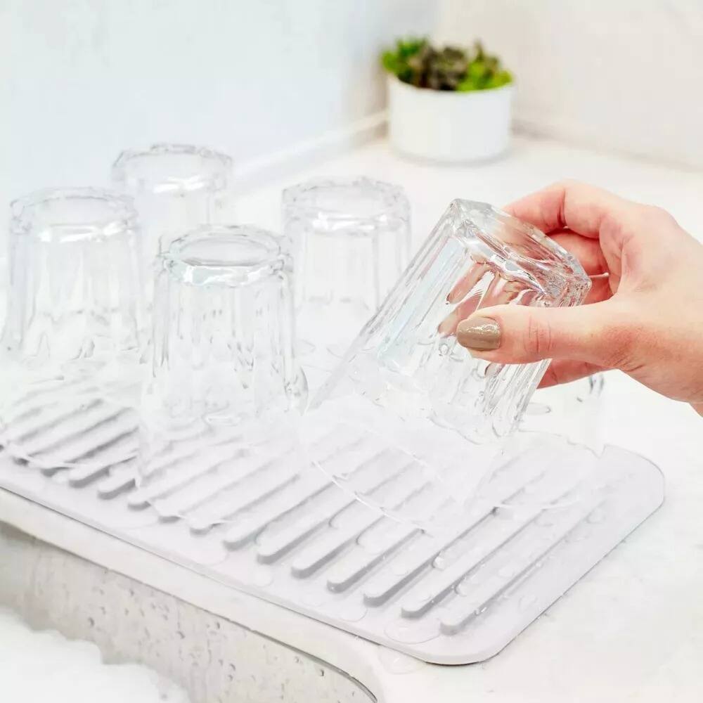 OU Kitchen Sink Organizer Set 3pc, Drying Mat, Soap Dispenser with ...