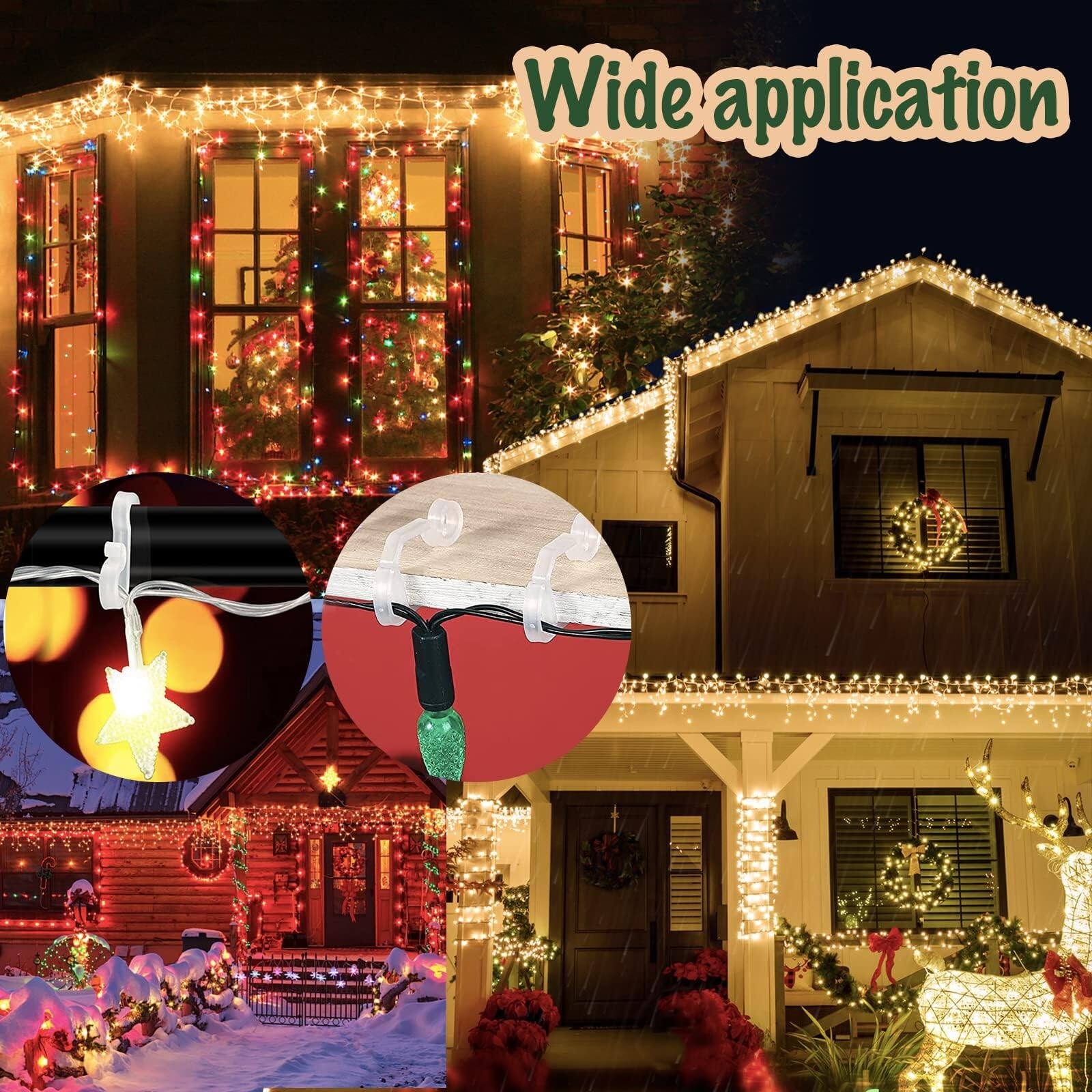 Paradigms Interiors Christmas Light Clip Plastic Gutter Hooks Outdoor ...