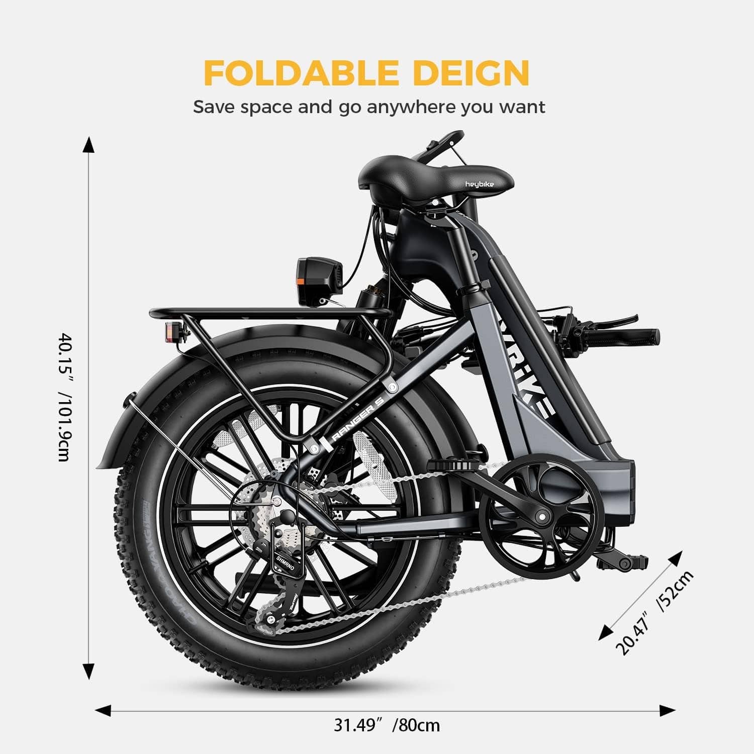 Questions and Answers: Heybike Ranger S Foldable Fat Tire Step-thru Ebike 55mi Max Range 28mph ...