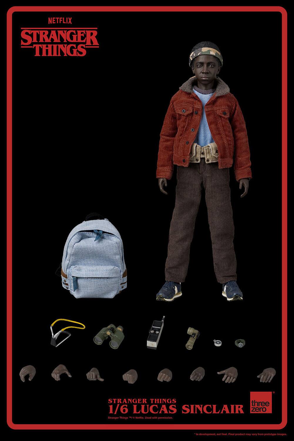 PopMarket THREEZERO Stranger Things SiXTH Lucas Sinclair Action Figure ...