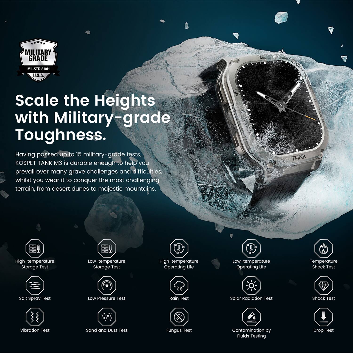 KOSPET M3 Smartwatch 1.96" AMOLED Touchscreen, Bluetooth, 170+ Sports ...