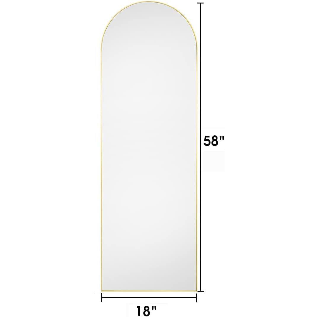 Cedar Assembly Arched Mirror Full Length Standing Or Wall Mounted 58"18 ...