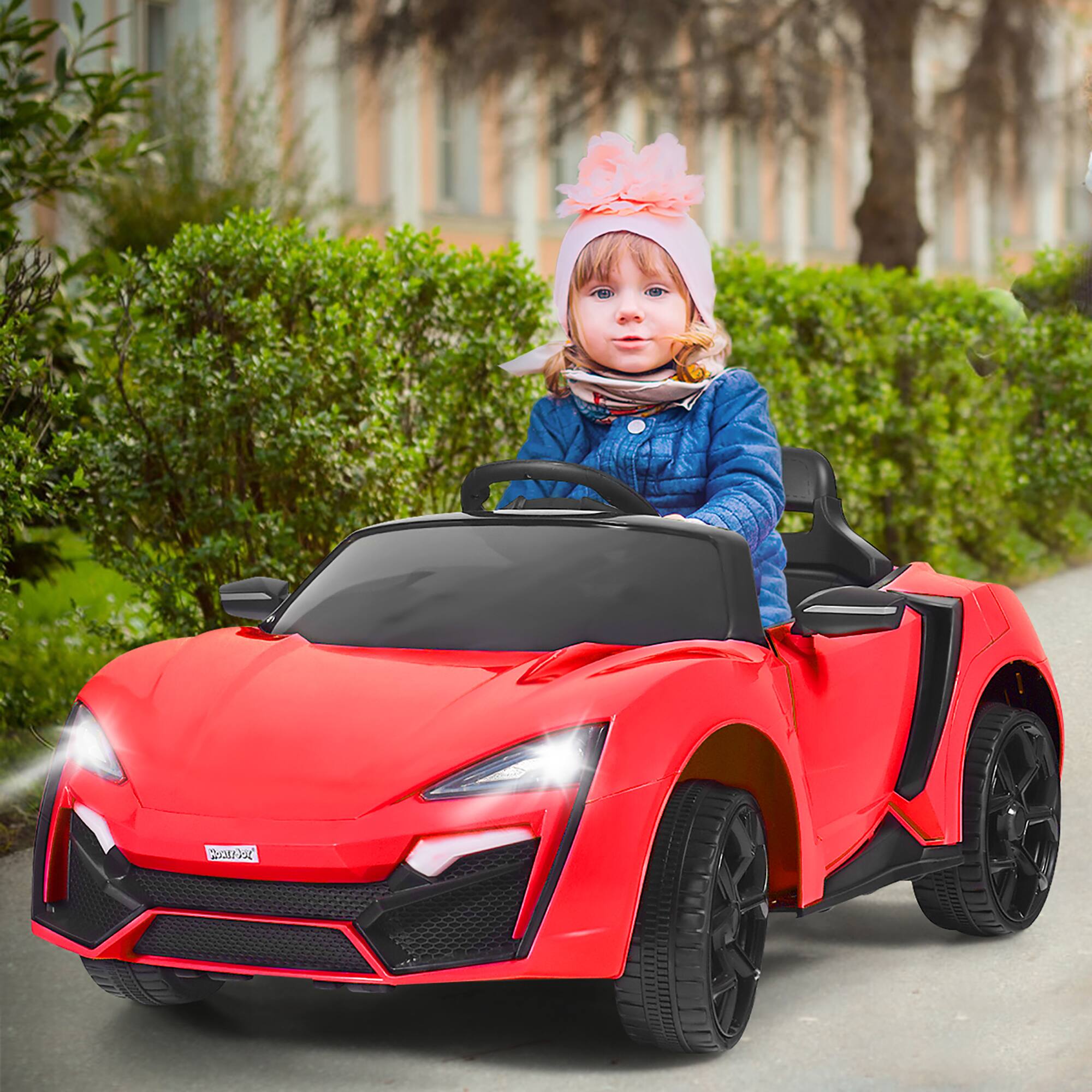 Costway 12V Kids Ride On Car 2.4G RC Electric Vehicle w/ Lights MP3 ...