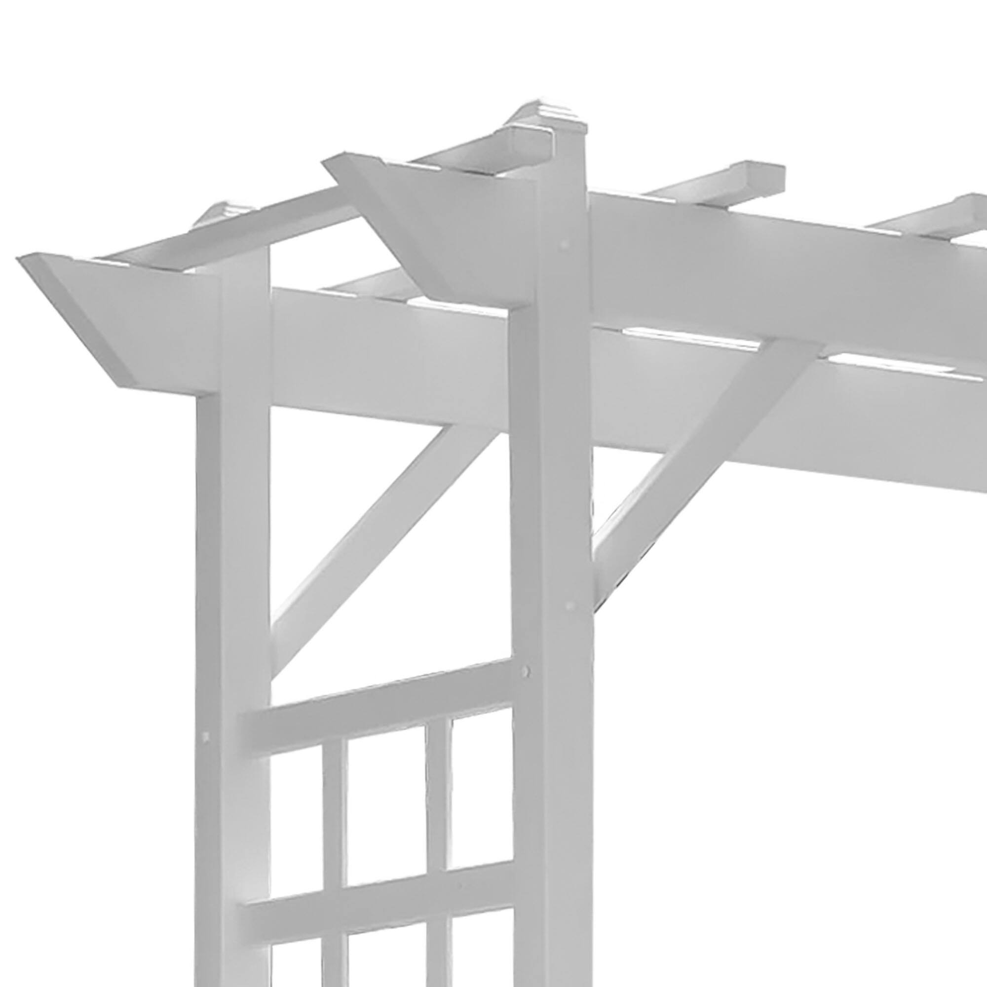 Dura Trel Providence Arbor 64" x 85" PVC Outdoor Garden Arch Trellis ...