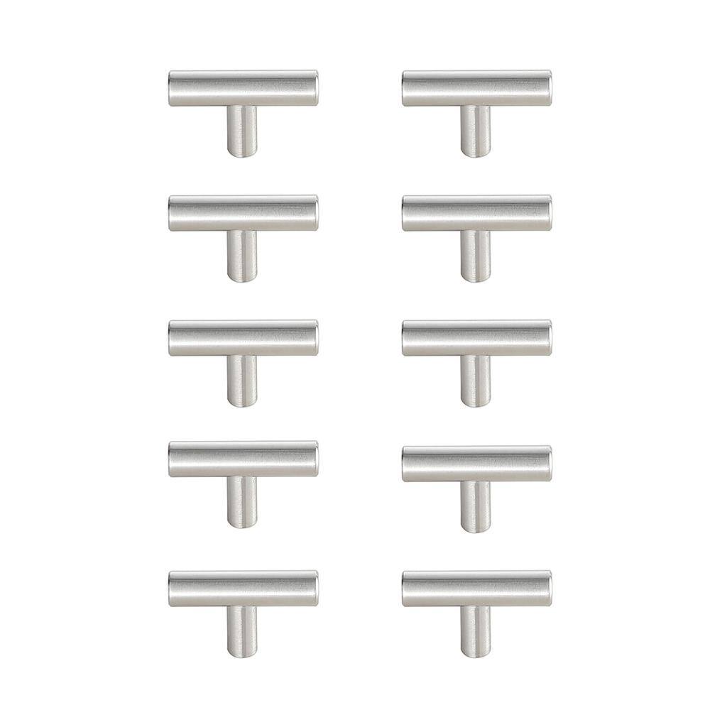 Elegant Decor Quinn T Pull Multipack (set of 10) Brushed Nickel ...