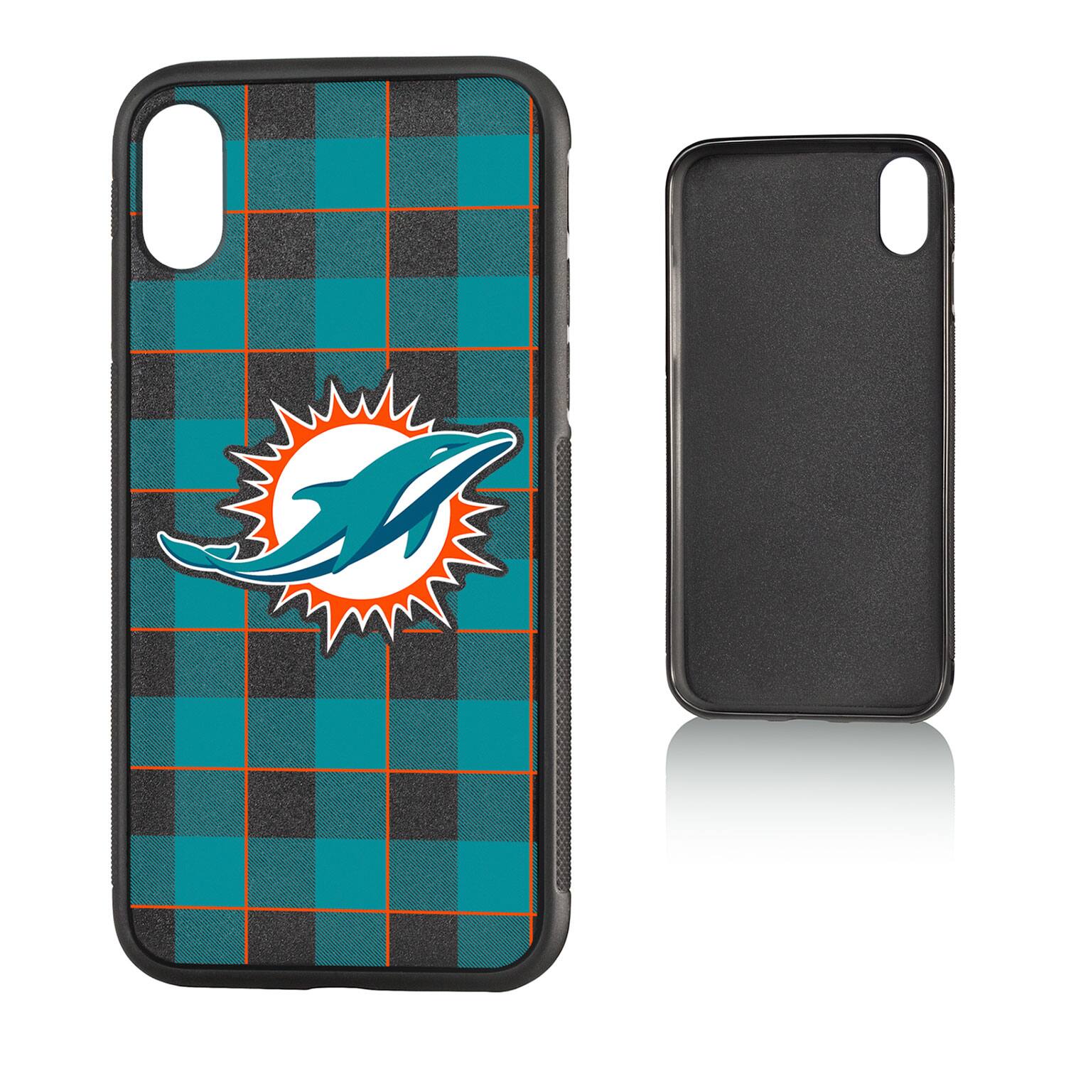 Keyscaper NFL Miami Dolphins iPhone Plaid Design Bump Case XR ...