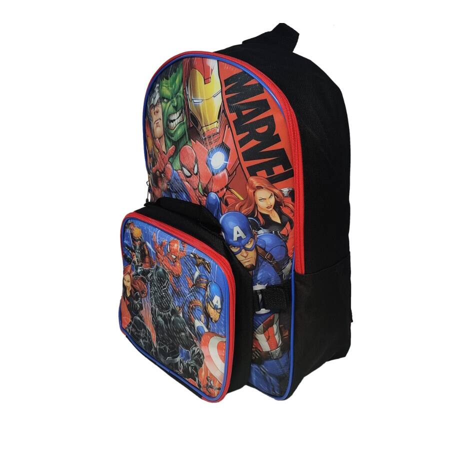Avengers Spider Man Thor Hulk 16" Backpack & Insulated Lunch Bag Marvel ...