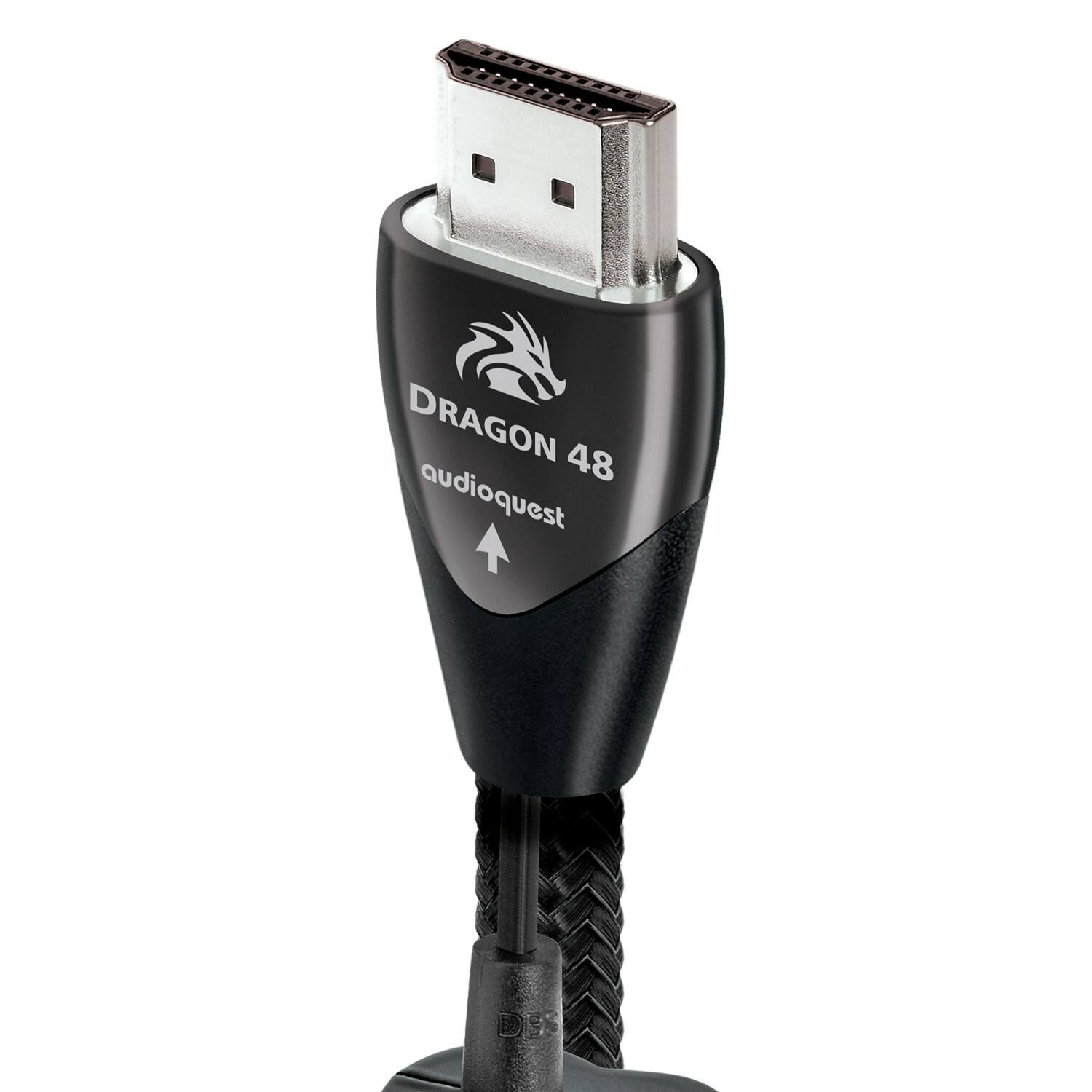 AudioQuest Dragon 48 4.9' 4K 8K 10K 48Gbps HDMI Cable Black on Black ...