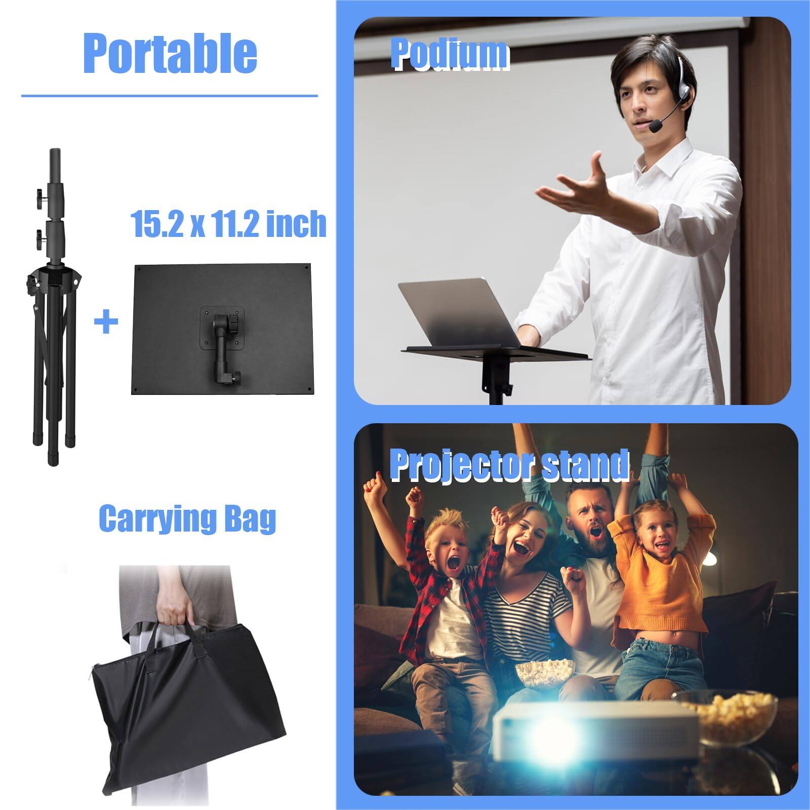 Cedar Assembly Laptop Projector Tripod Stand Universal Floor Holder ...