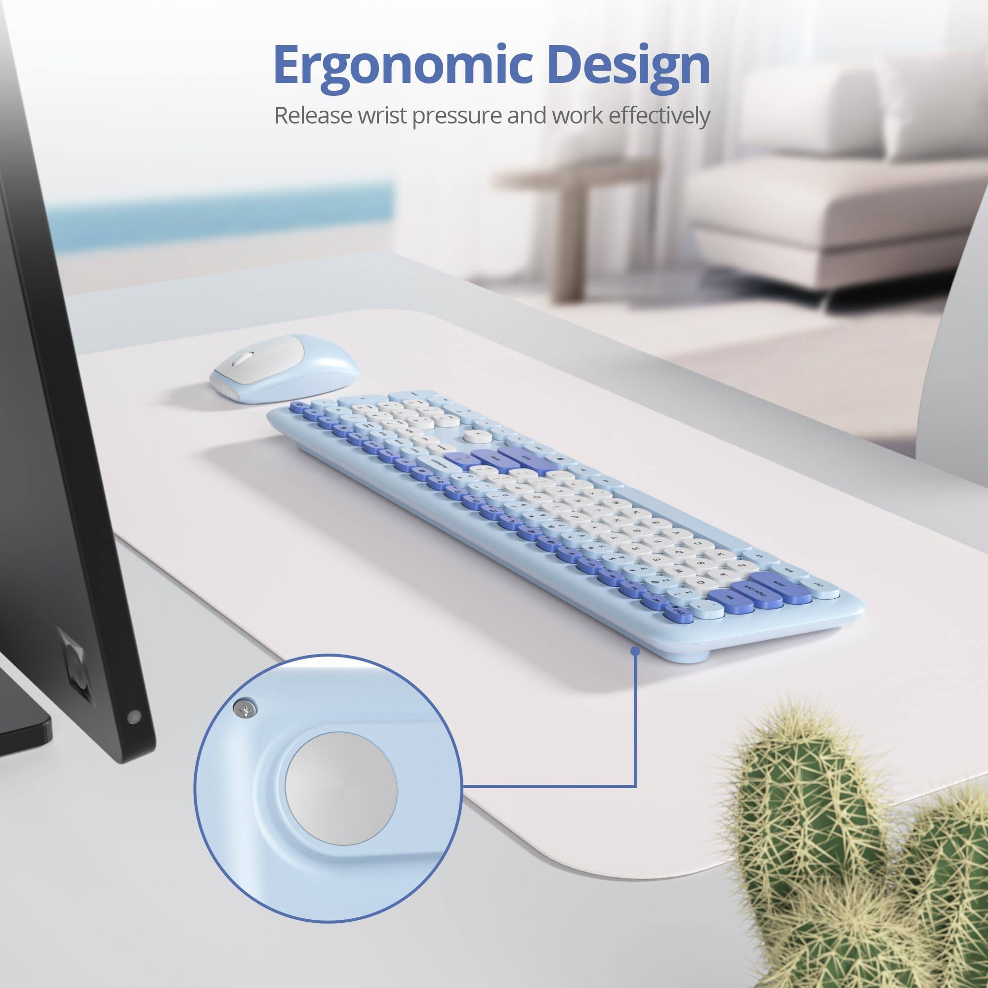 Stamp n Camp Typewriter Wireless And Mouse Combo Office 104 Keys Full ...