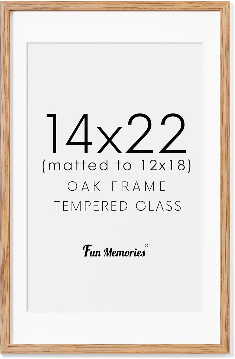 blue 18x24 Picture Frame, Solid Oak Wood 18 x 24 Frame for Wall, 18 by ...