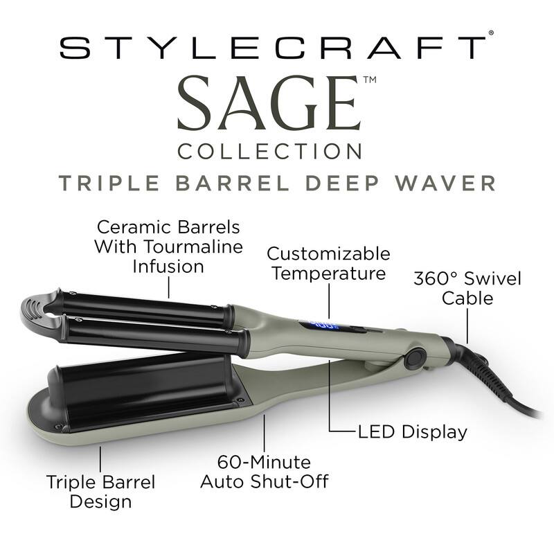StyleCraft Deep Barrel Waver Sage SC715GR - Best Buy