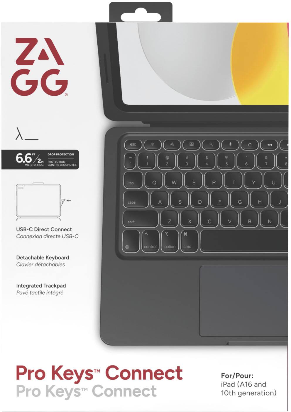 ZAGG Pro Keys 2 Connect Apple iPad (A16/Gen10) Black 103418355 - Best Buy