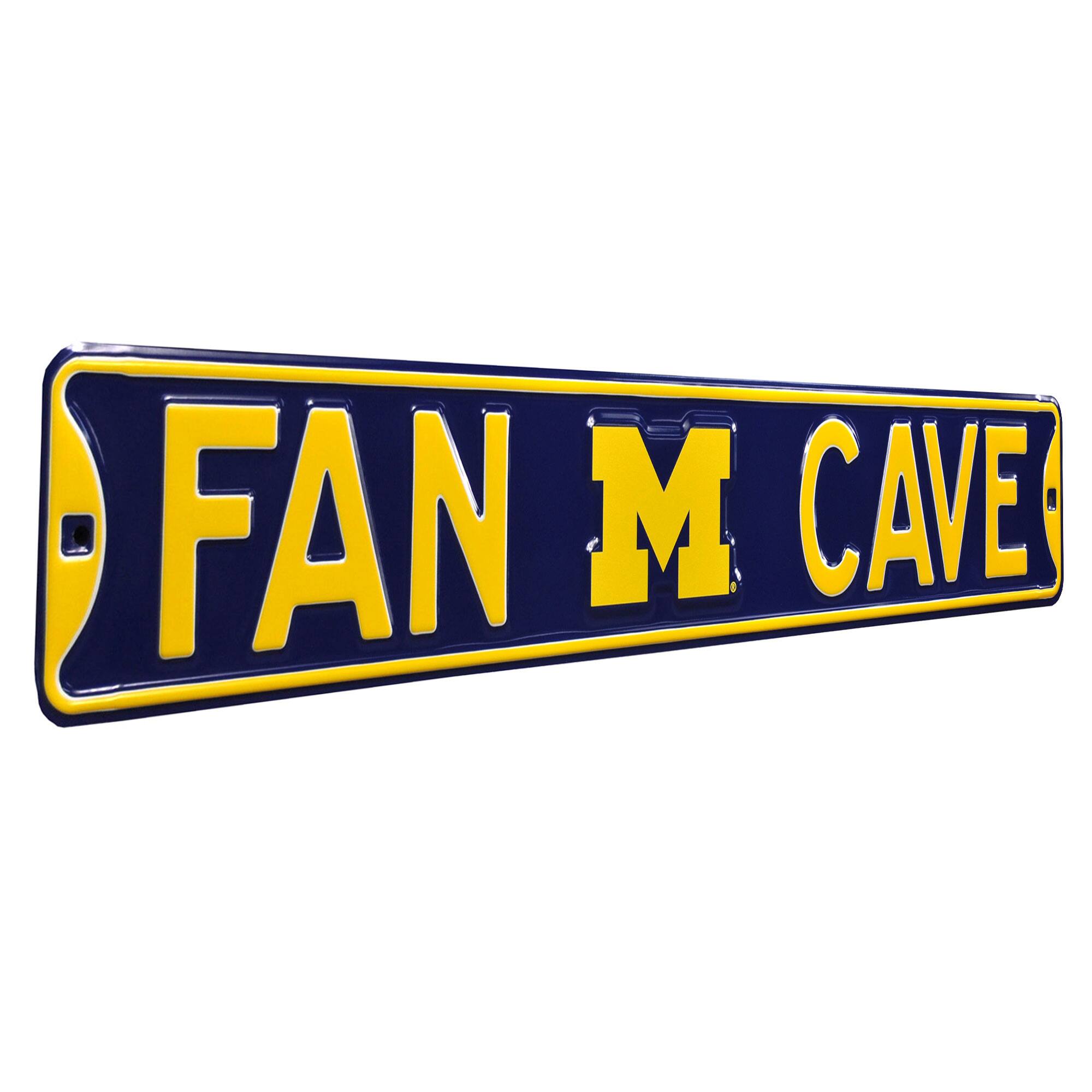 Authentic Street Signs Michigan Wolverines 6'' x 36'' Steel Street Sign ...