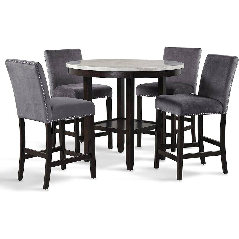New Classic Furniture Furniture Celeste Round Wood Counter Table ...