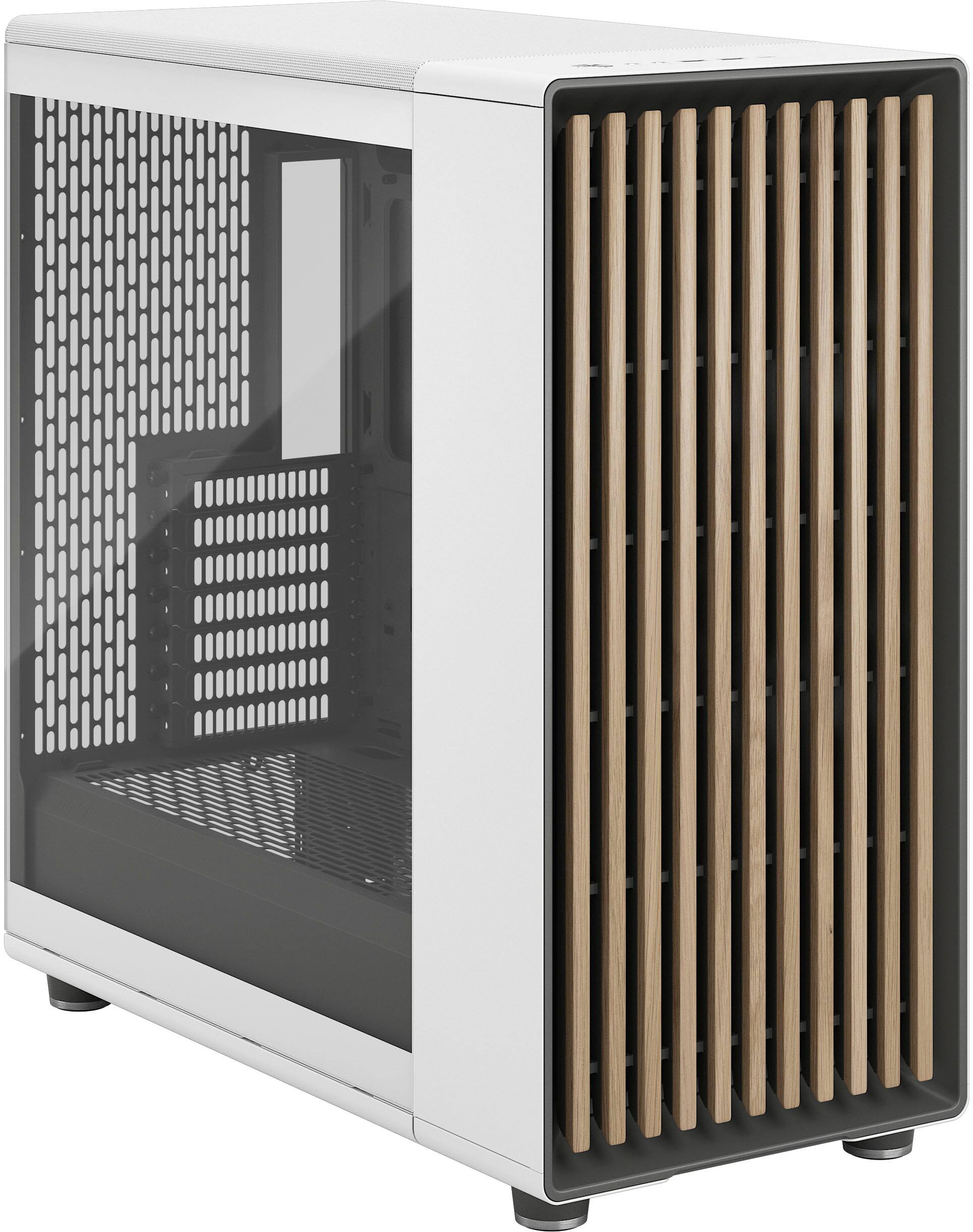 Fractal Design North XL Chalk White Chassis with Oak Front and Clear TG ...