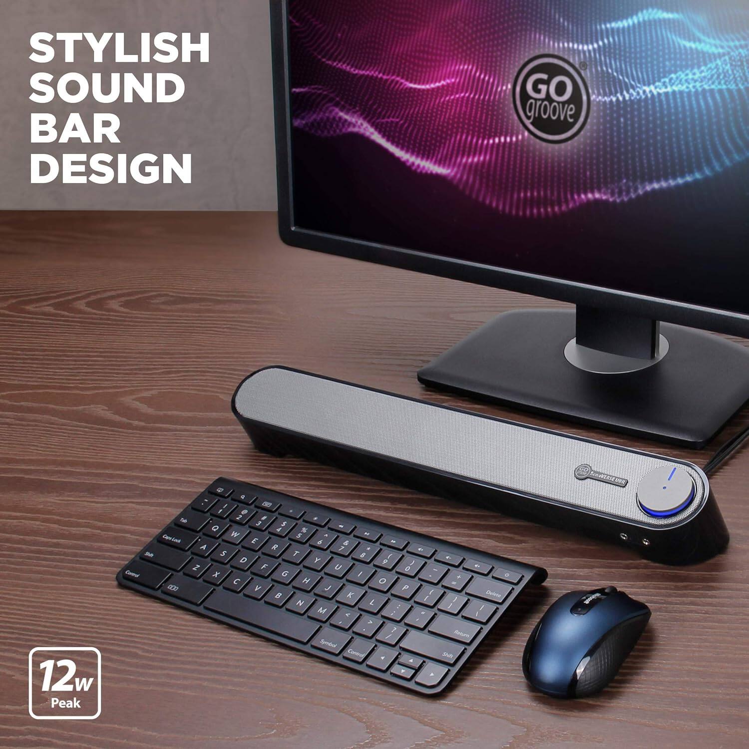 Stamp n Camp GOgroove Computer Speaker Mini Soundbar USB Powered PC ...