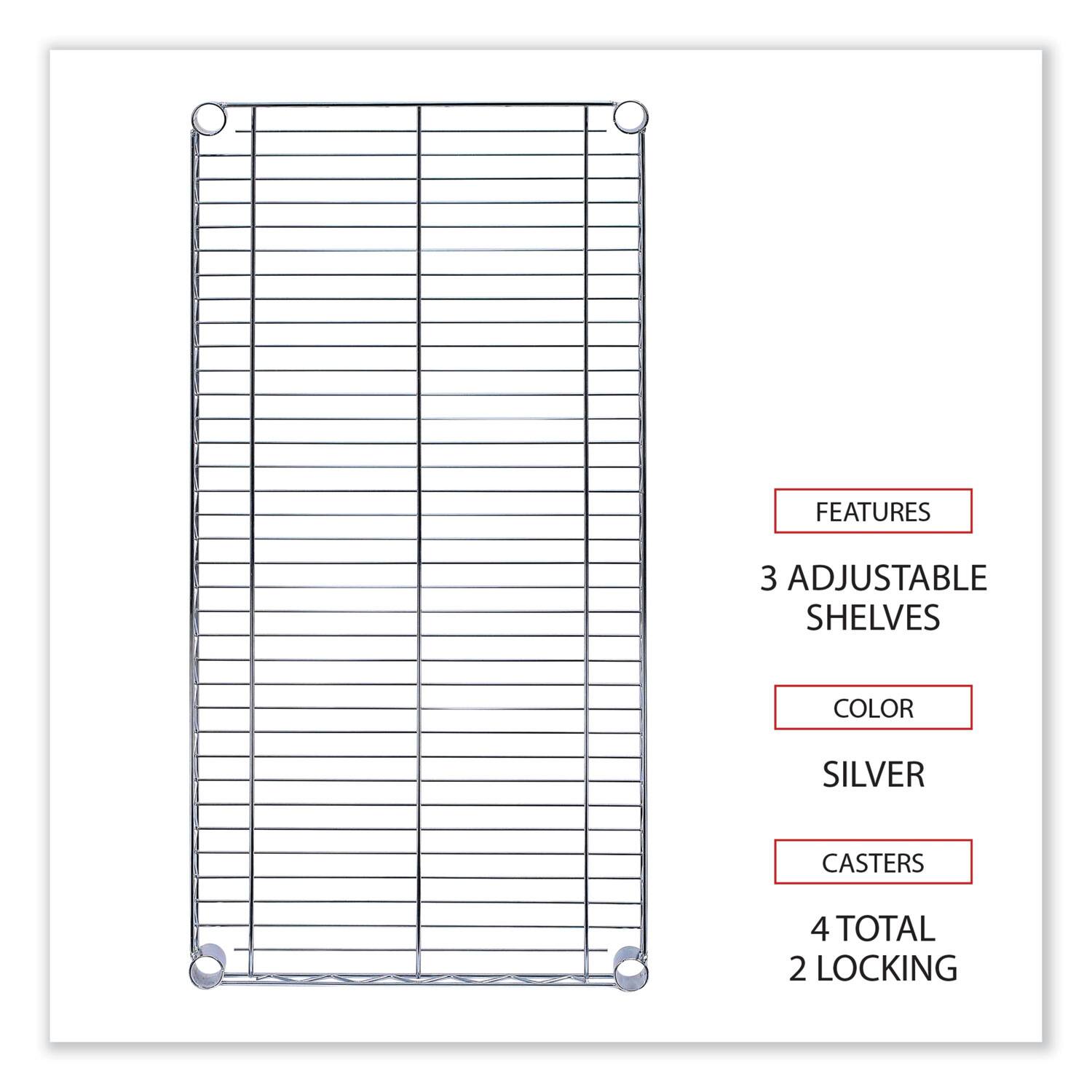 Alera Wire Shelving Garment Rack, 30 Garments, 36w X 18d X 75h, Silver ...