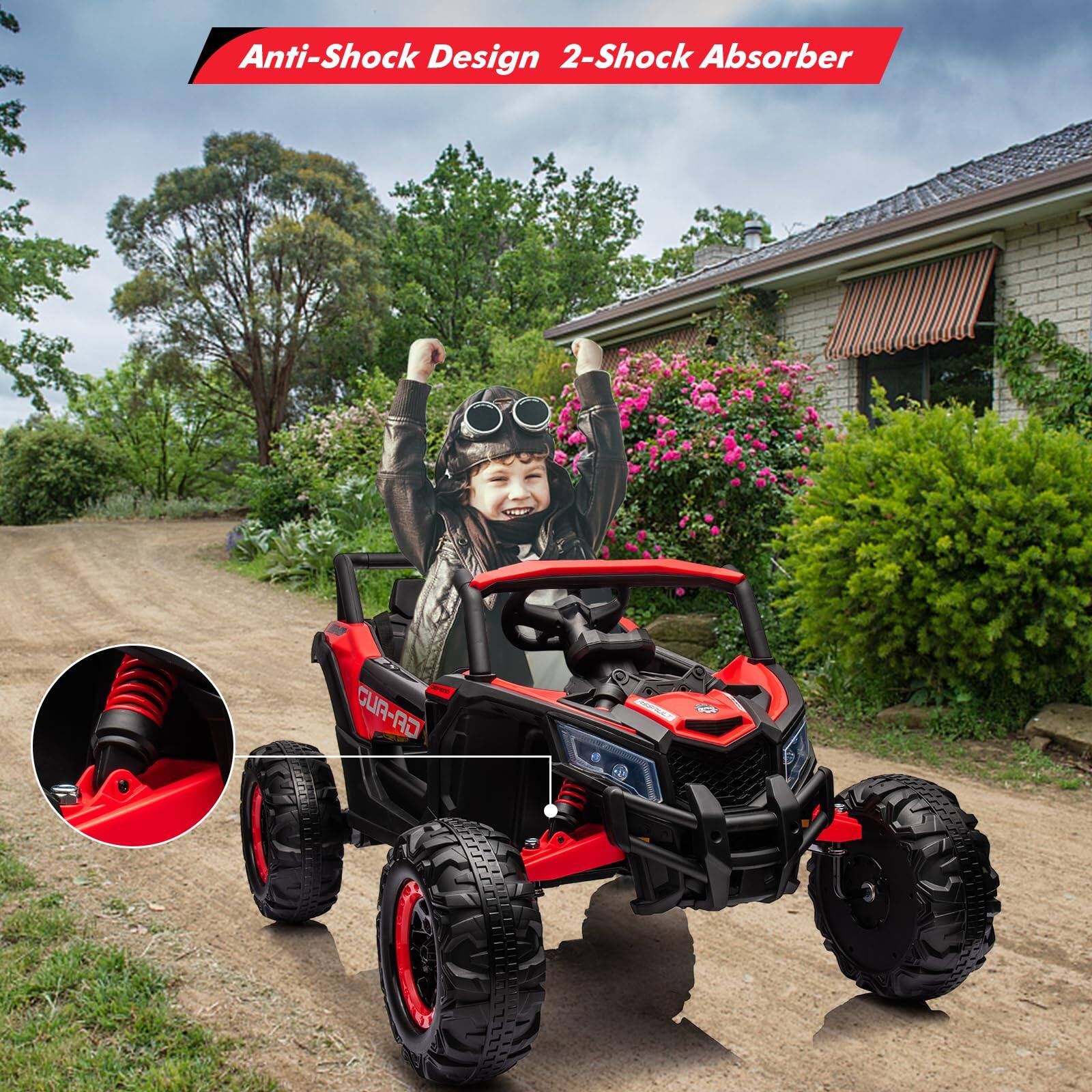 Jojoka 24V 2 Seater Ride on UTV Car, Battery Powered Electric Vehicle ...