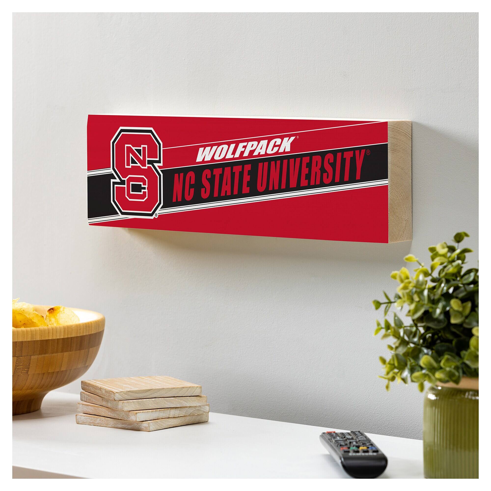 Evergreen Enterprises NC State Wolfpack 5" x 18" Shadow Logo Wood ...