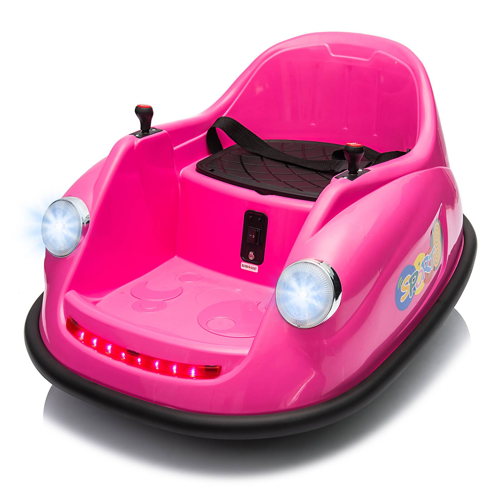 Acekool 12V Toddler Bumper Car, Remote Control, 360° Spin, Lights ...