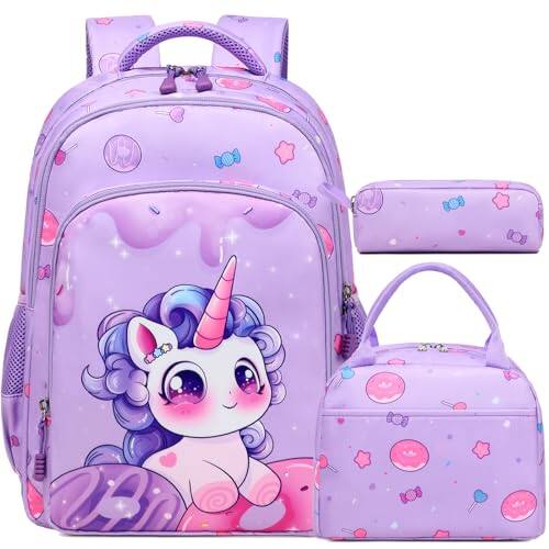 Pacoar Cade Backpack With Lunch Box Pencil Case For Elementary School 3 ...