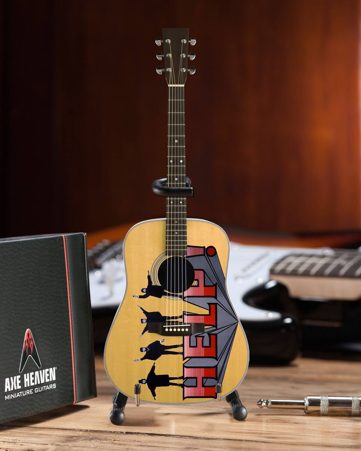 The Beatles Axe Heaven Fab Four Help! Tribute Mini Acoustic Guitar Replica FF 003 Collectibles ...