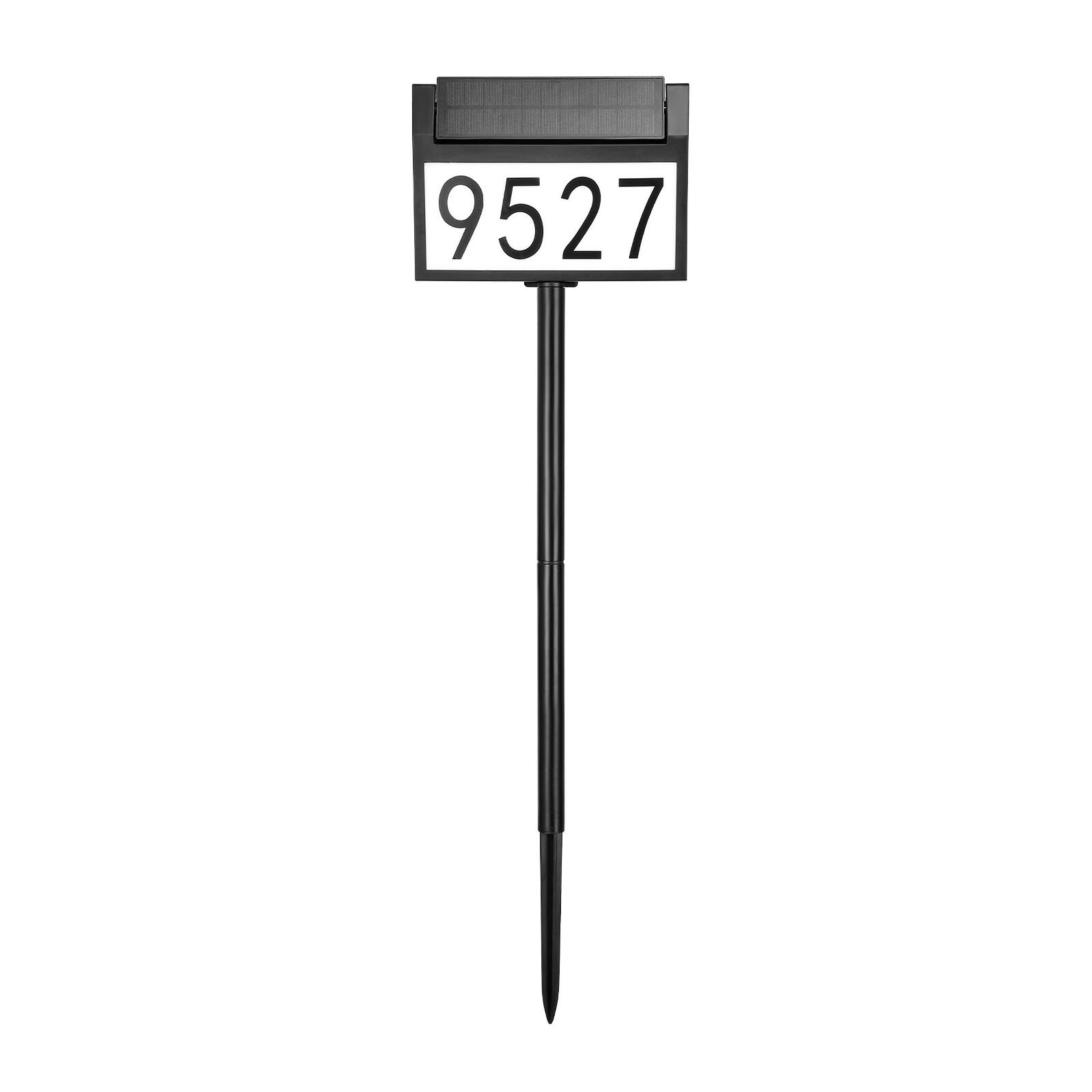 VEVOR Solar Address Sign, 3 Colors House Numbers for Outsides ...