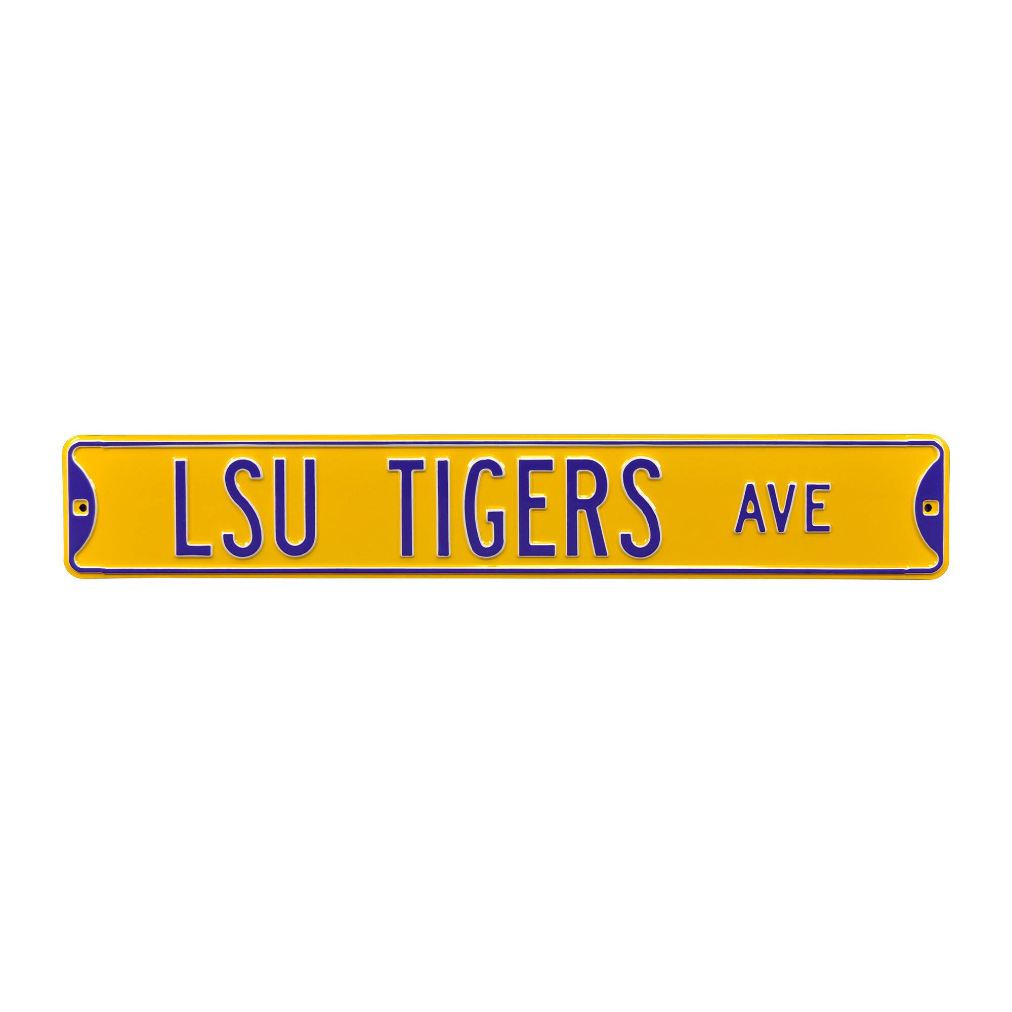 Authentic Street Signs LSU Tigers 6" x 36" College Ave Street Sign ...