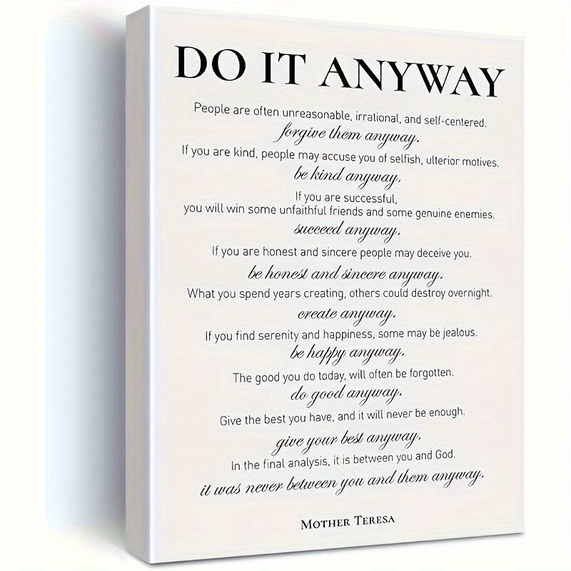 blue 1pc wood frame canvas painting, wall painting motivational do it ...