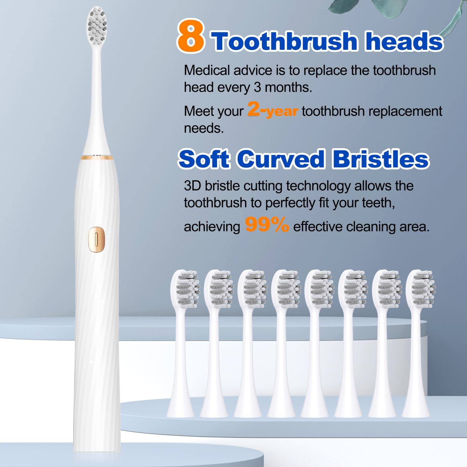 Cozy Serene Sonic Electric Toothbrush For Adults And Rechargeable With ...