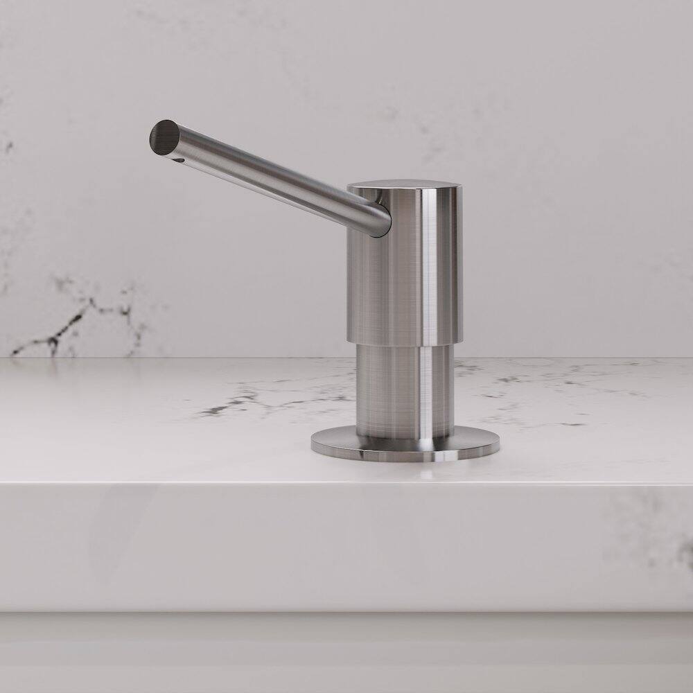 Alfi Modern Round Brushed Stainless Steel Soap Dispenser Silver AB5006 ...
