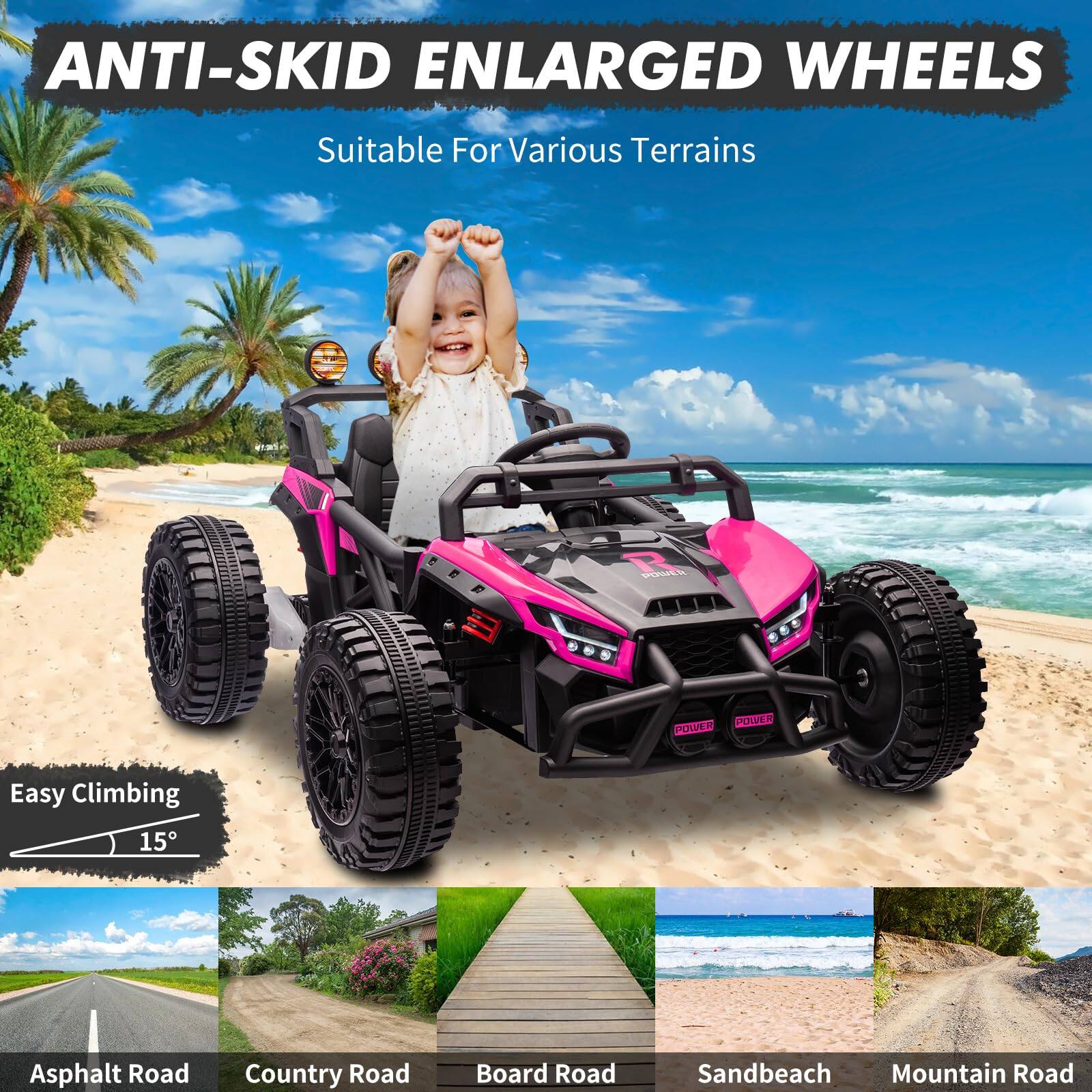 Jojoka 24v Kids Ride on UTV with Remote Control, Electric Off Road Car ...