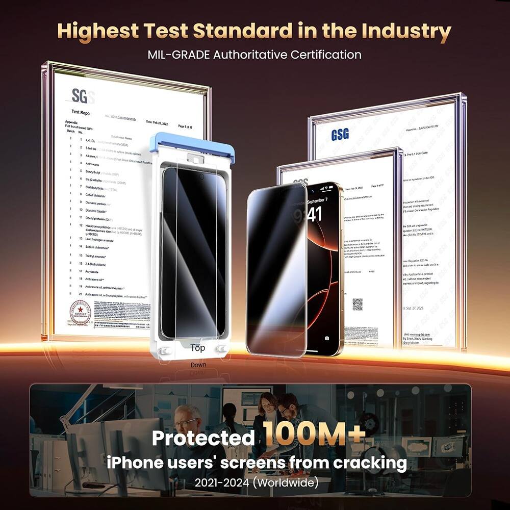 PARKER SLATER 2 Pack 3D Full Glue Privacy Screen Protector for iPhone ...