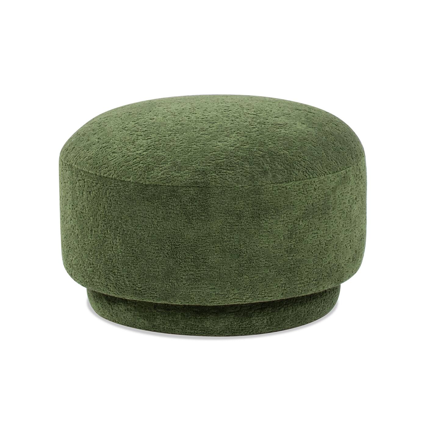 APRILSOUL 15in Mushroom Footstool Ottoman Moss Fleeced Teddy Green SF-H ...