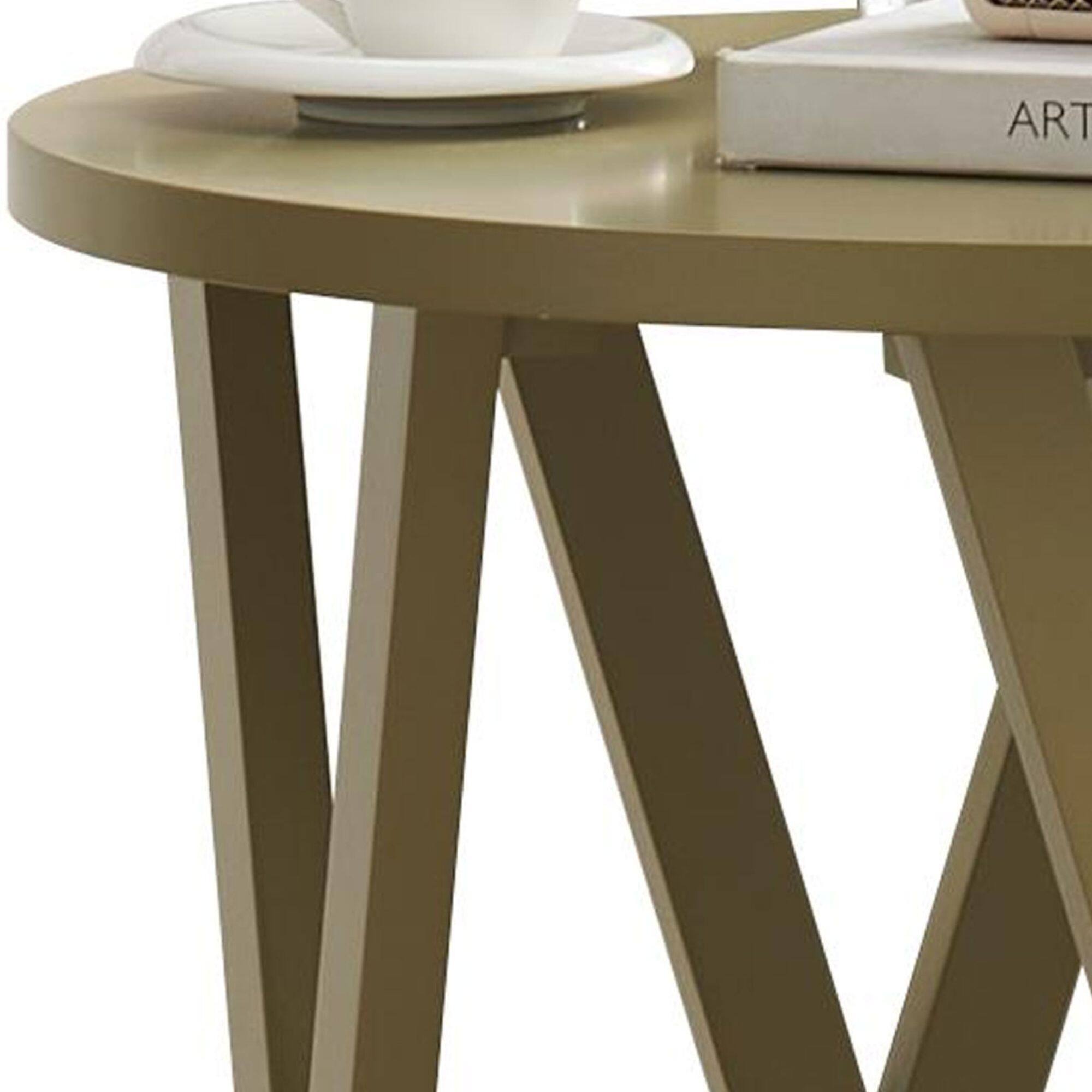 Kings Brand Furniture Emma Side End Table Modern Round Farmhouse Accent Table Red 2004LP-E ...