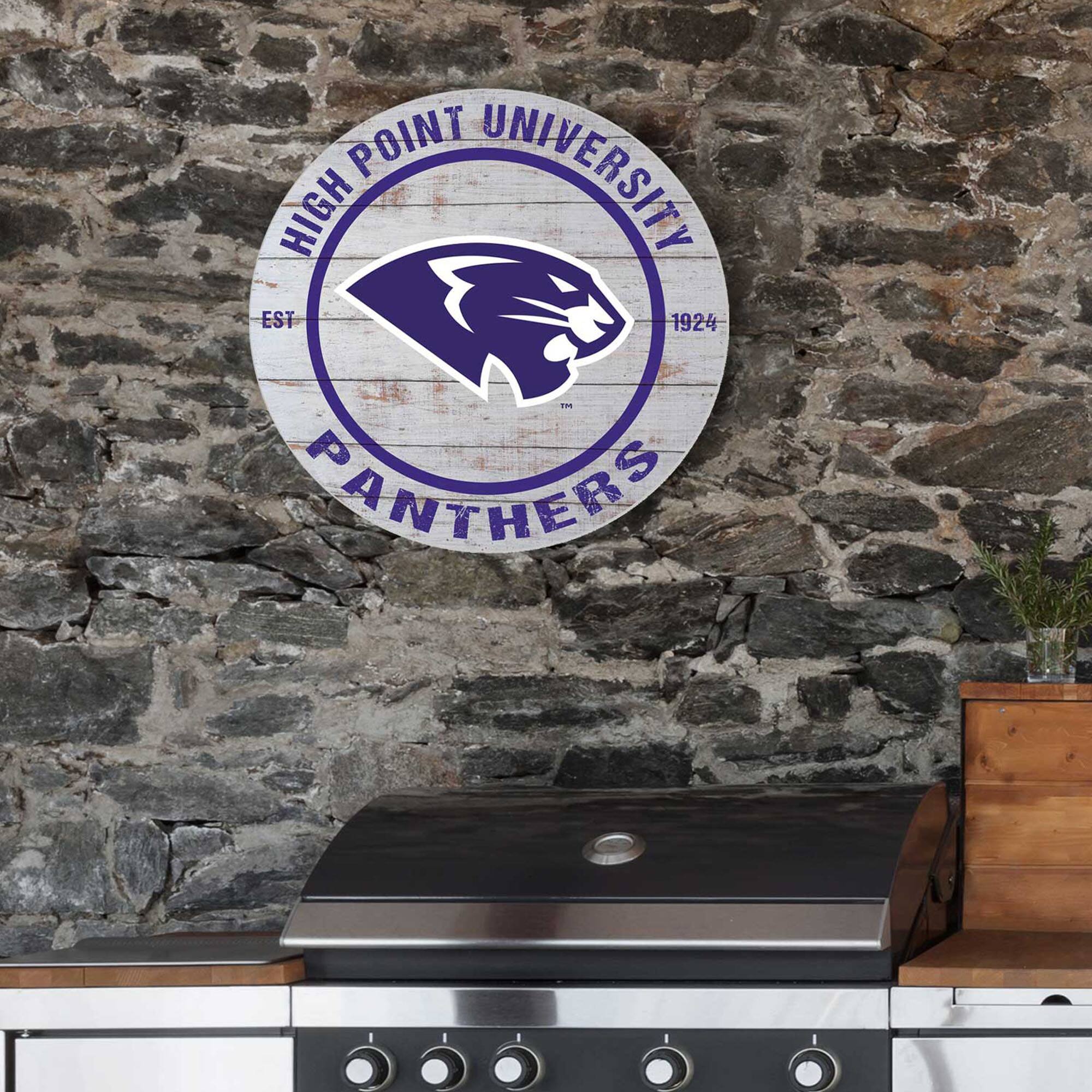 Jardine High Point Panthers 20'' Indoor/Outdoor Weathered Circle Sign ...